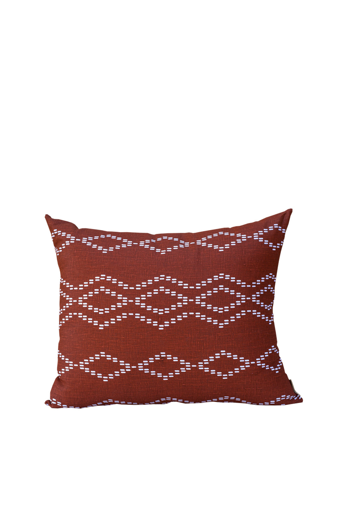 Niizh 16x20 Pillow in red earth – Indigo Arrows